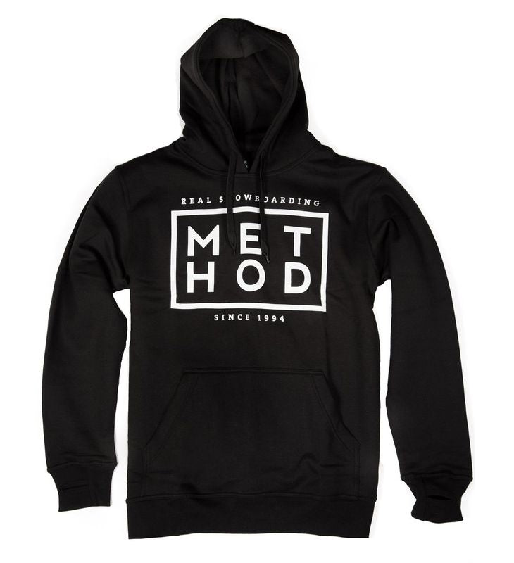 Method Hoodie Box Square Logo black – X-World skateshop